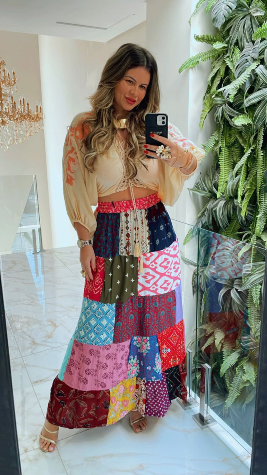 Saia patchwork - 11 - Tuê Brasil