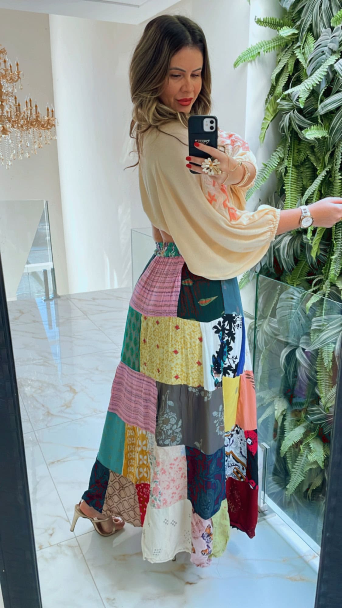 Saia patchwork - 12 - Tuê Brasil